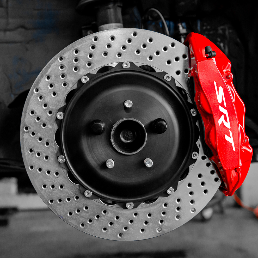 Dodge SRT Hellcat Logo Brake Caliper High Temp Vinyl Decal Stickers ...